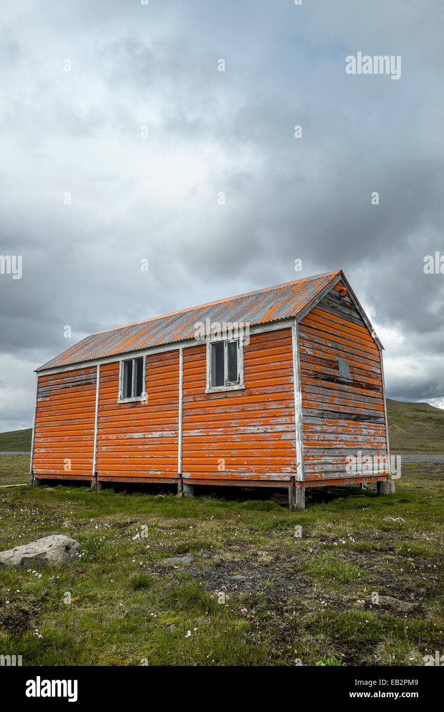 Icelandic Infrastructure on gravel road Stock Photo - Alamy