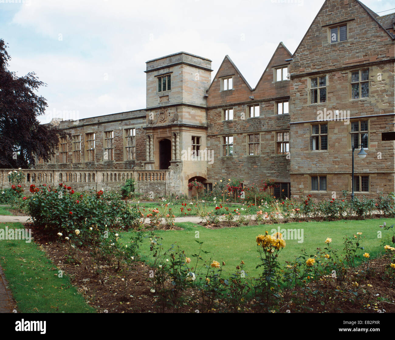 The house from the sunken garden, Rufford Abbey, Nottinghamshire, UK ...