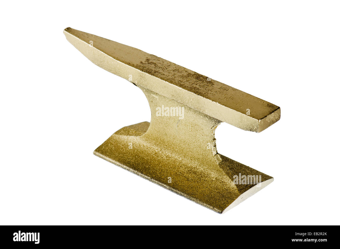 Gold anvil, isolated on white Stock Photo - Alamy