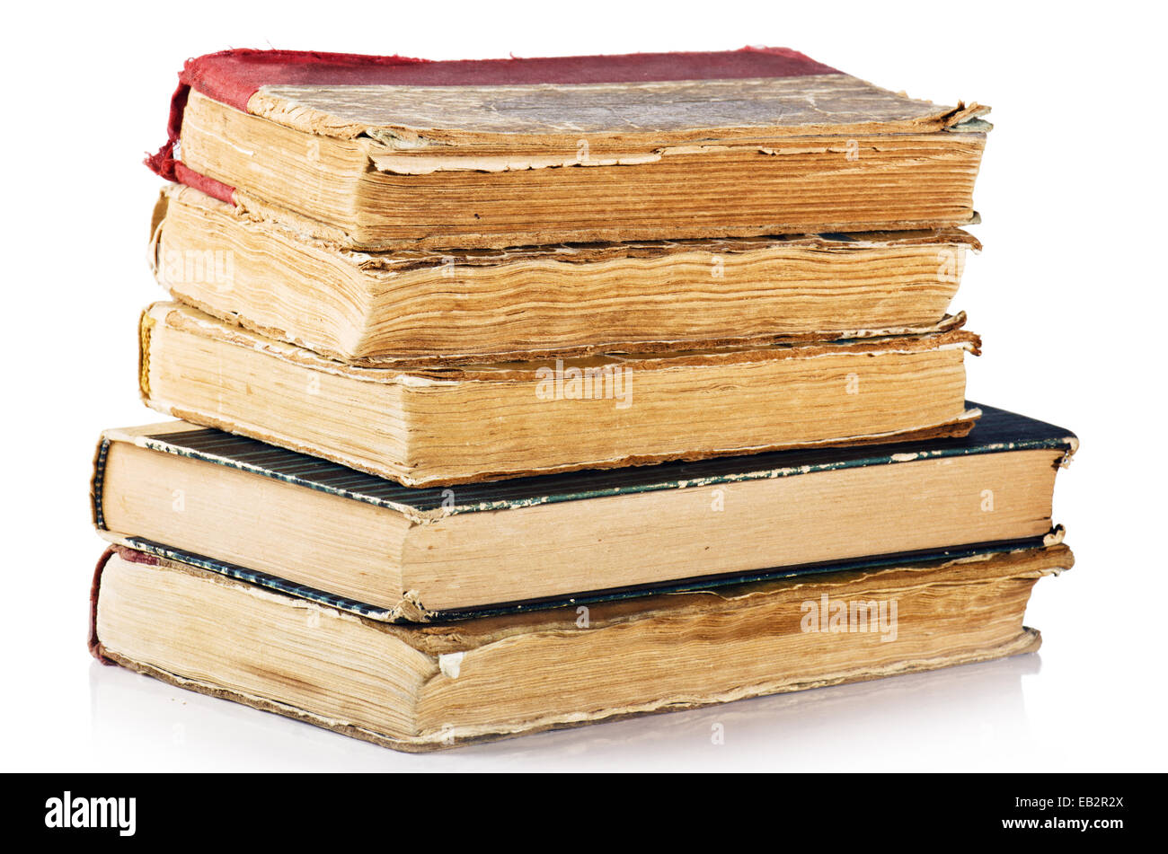 pile of old books, isolated on white Stock Photo - Alamy