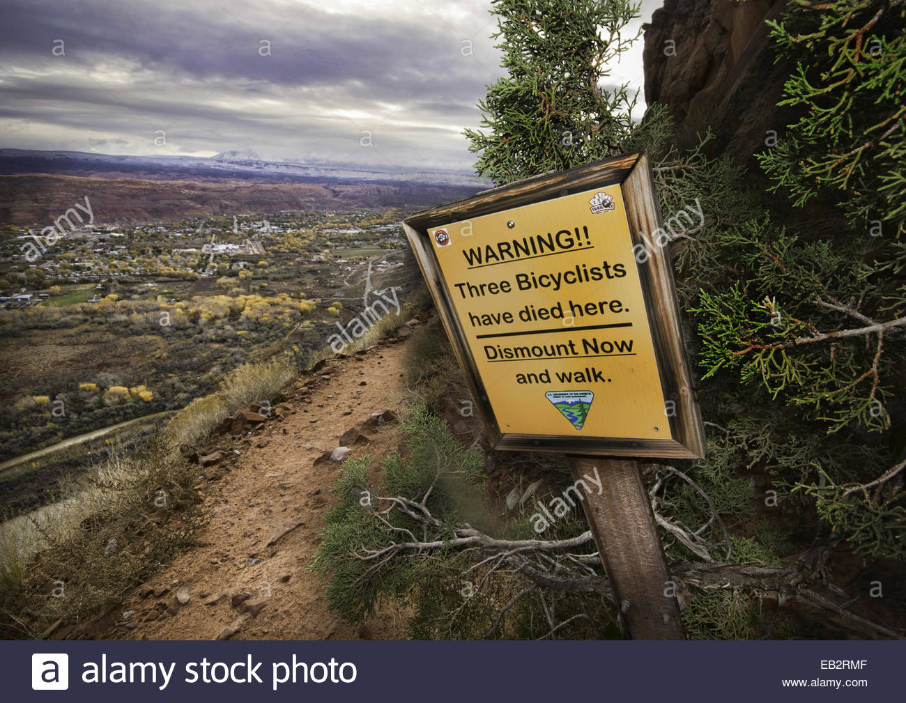 Warning Sign Moab Utah High Resolution Stock Photography and Images - Alamy