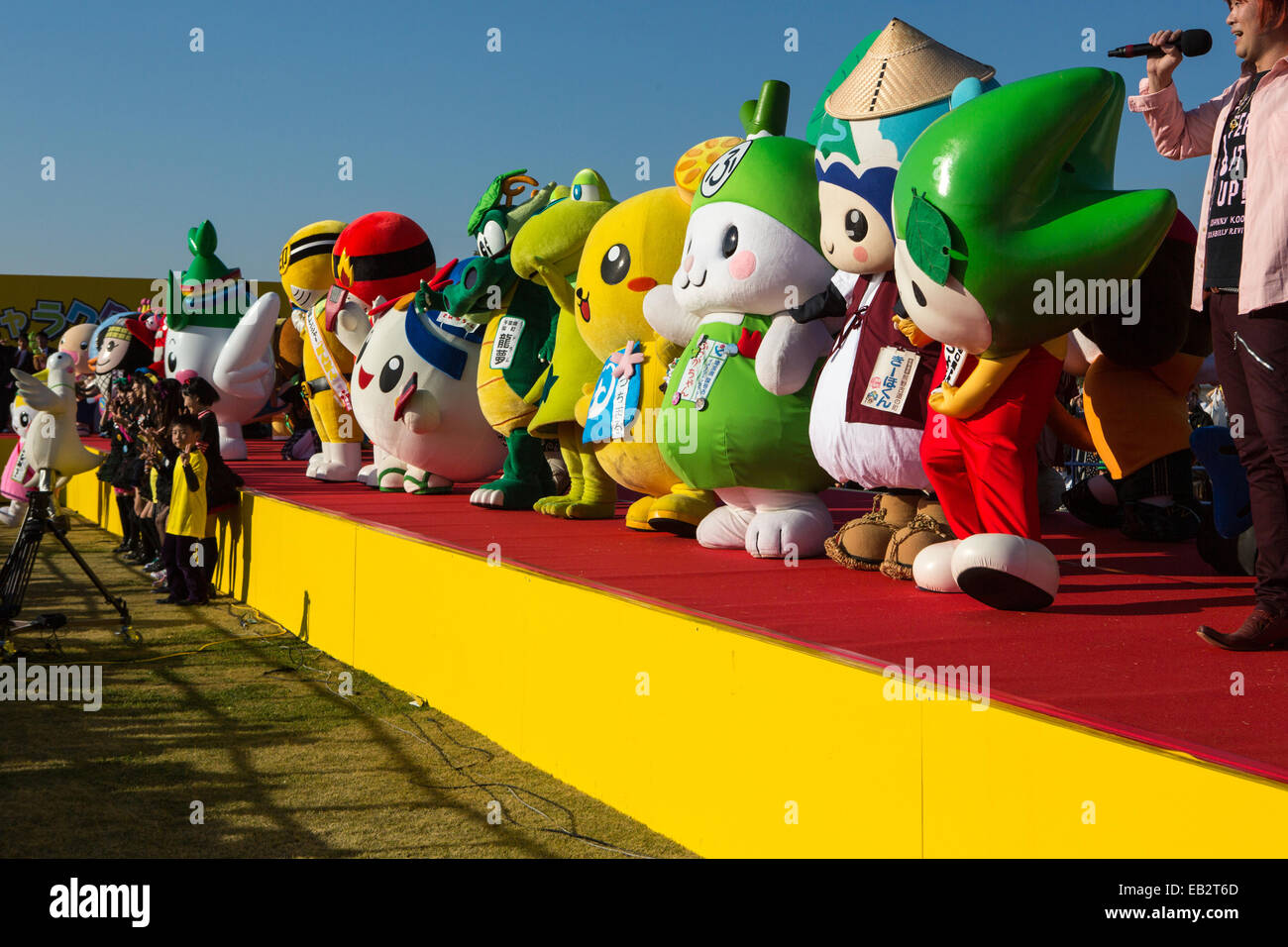Mascot characters from across Japan gather at the World Mascot ...