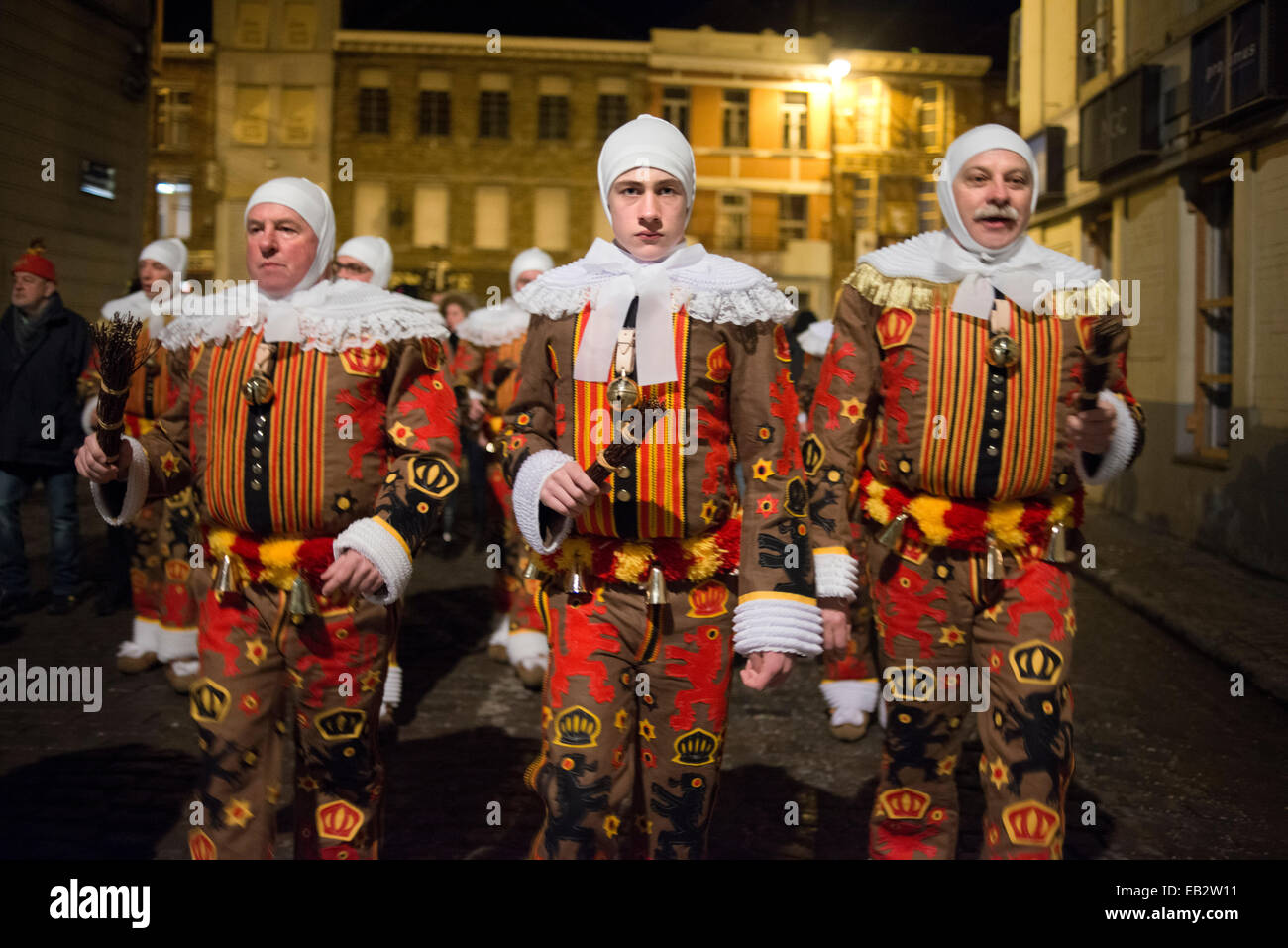 Belgium, carnaval of Binche. UNESCO World Heritage Parade Festival ...