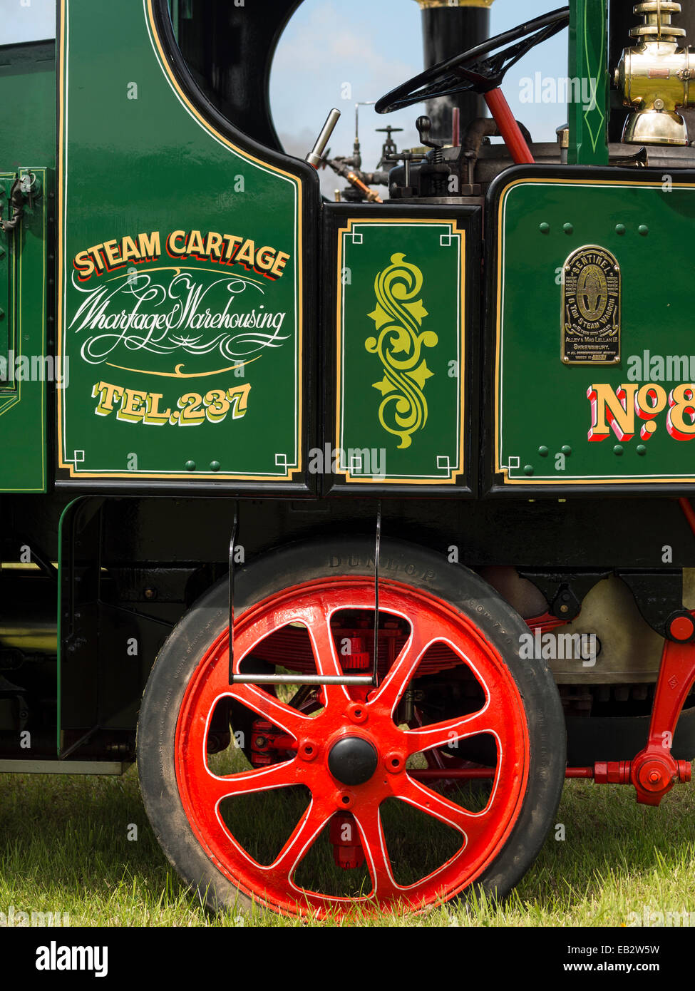 detail of traditional vintage steam lorry at Belper annual Steam Rally ...