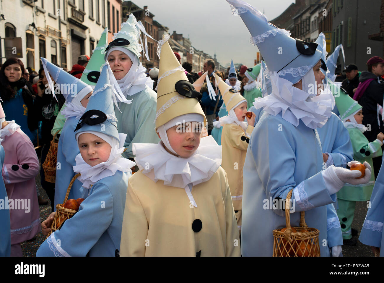 Belgium, carnaval of Binche. UNESCO World Heritage Parade Festival ...