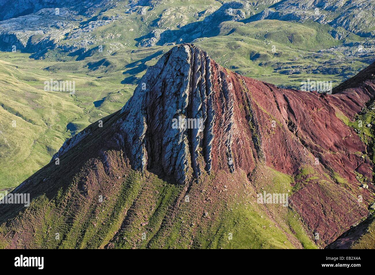 An aerial view of a mountain peak in the Pyrenees Stock Photo - Alamy