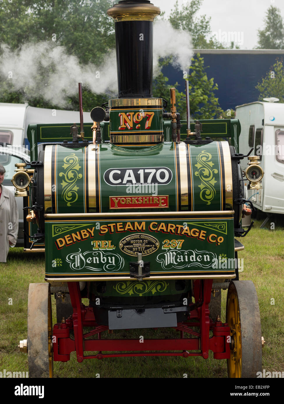 detail of traditional vintage steam lorry at Belper annual Steam Rally ...