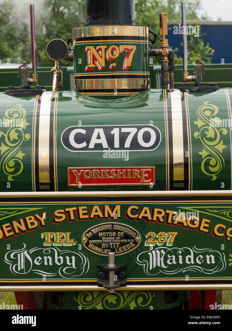 detail of traditional vintage steam lorry at Belper annual Steam Rally ...