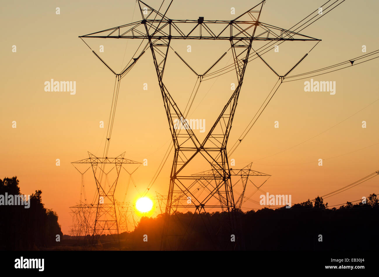 Powerline corridor hi-res stock photography and images - Alamy