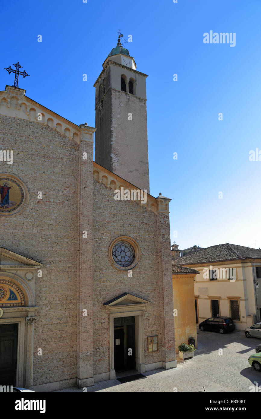 Santa Maria Assunta Cathedral facade and Bell Tower, Asolo, Italy ...