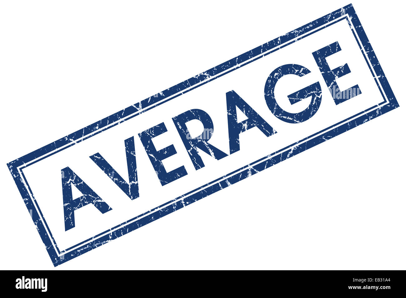 Average blue square grungy stamp isolated on white background Stock ...