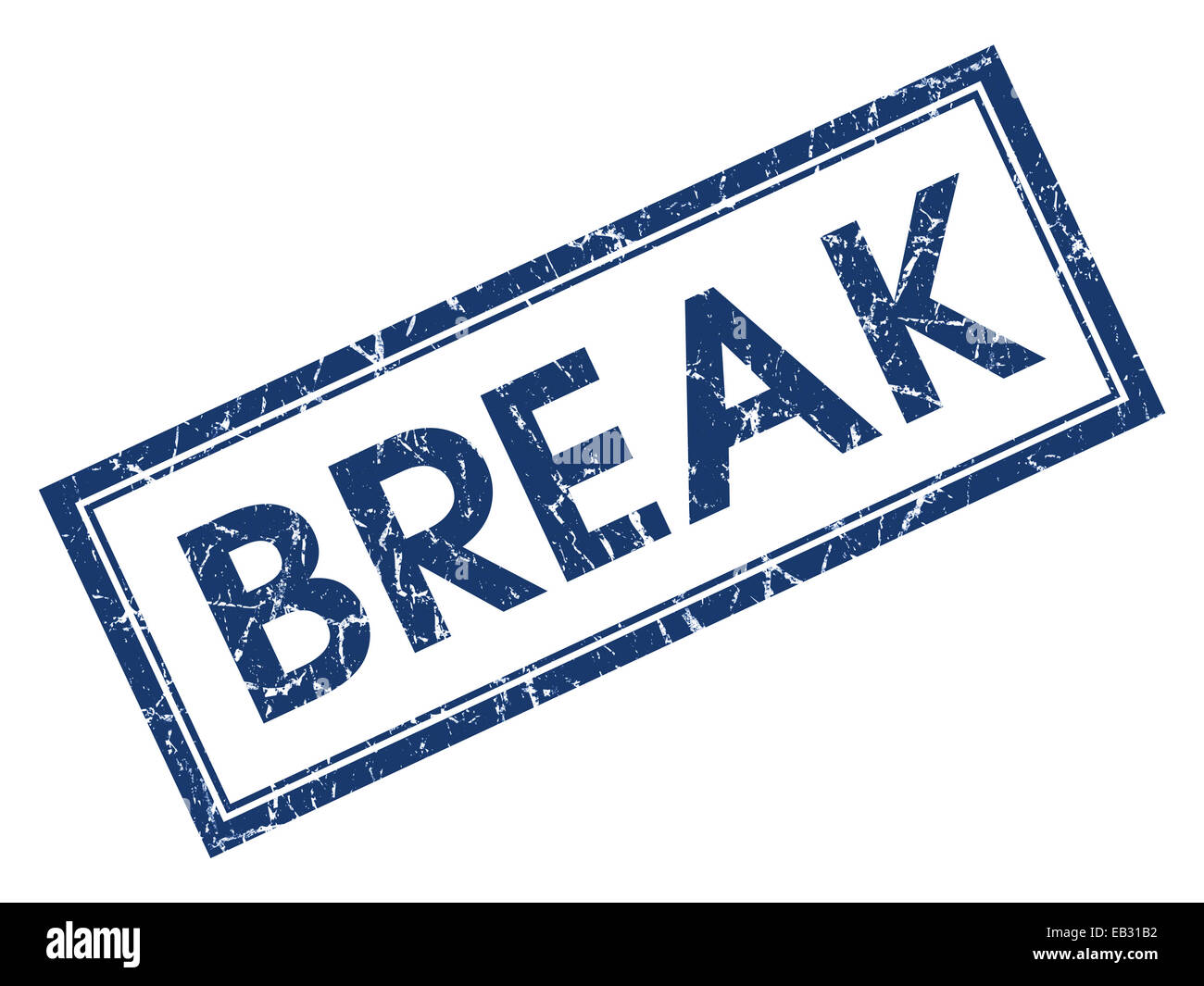 Break blue square grungy stamp isolated on white background Stock Photo ...