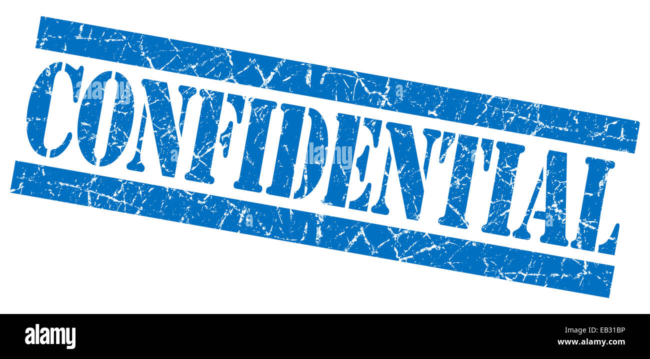 Confidential blue grunge stamp Stock Photo - Alamy