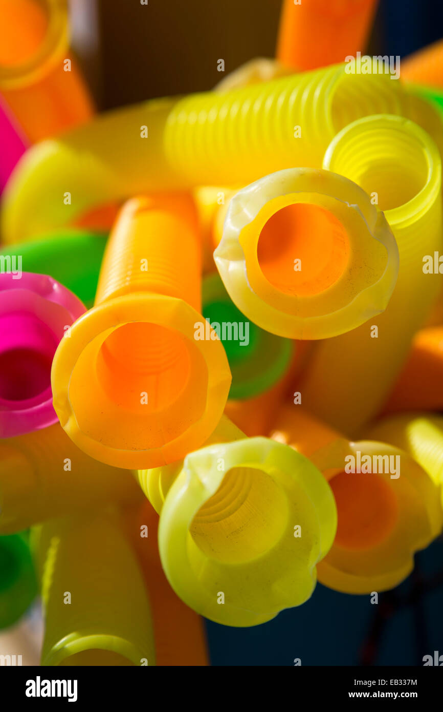 Colourful Plastic Tubes Stock Photo - Alamy