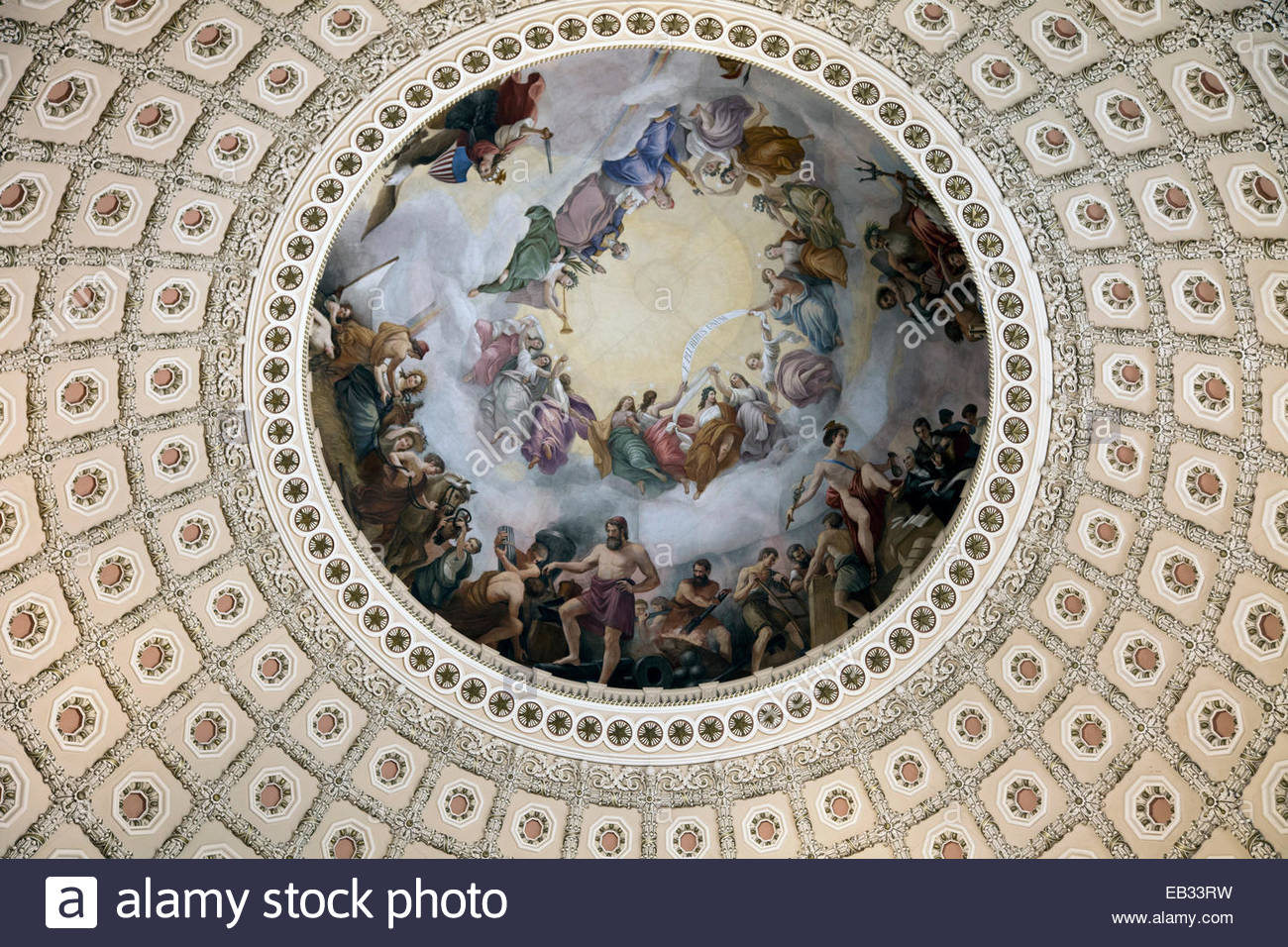 The Apotheosis of Washington in the Capitol Rotunda in the United Stock ...