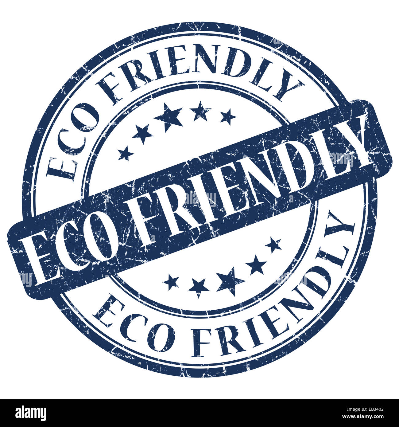 ECO FRIENDLY Blue stamp Stock Photo - Alamy