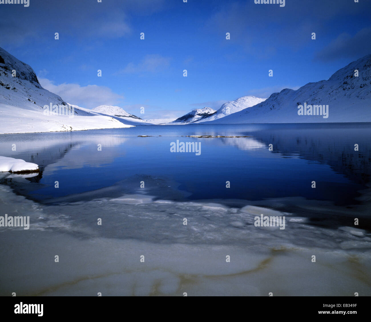 Lochan na h-Earba, Glen Spean, Invernes shire, Scotland, UK Stock Photo ...