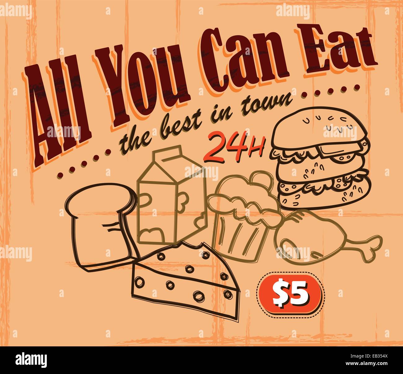 fast food theme Stock Vector Image & Art - Alamy
