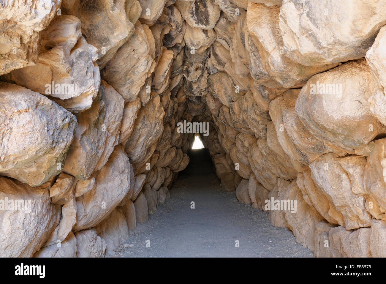 Earth gate in the Yerkapi rampart, historical Hittite city of Hattusa ...
