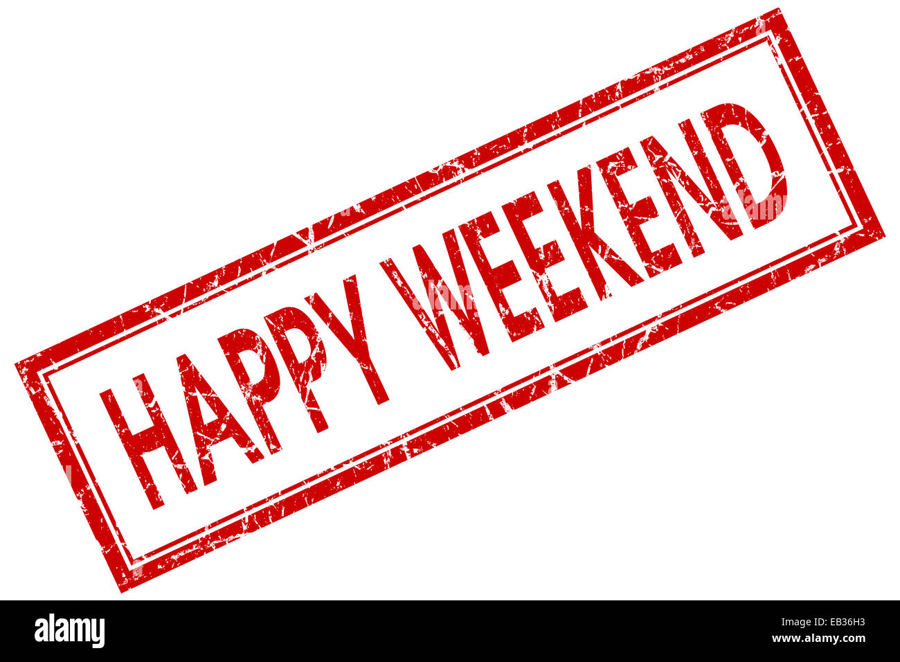 happy weekend red square stamp isolated on white background Stock Photo ...