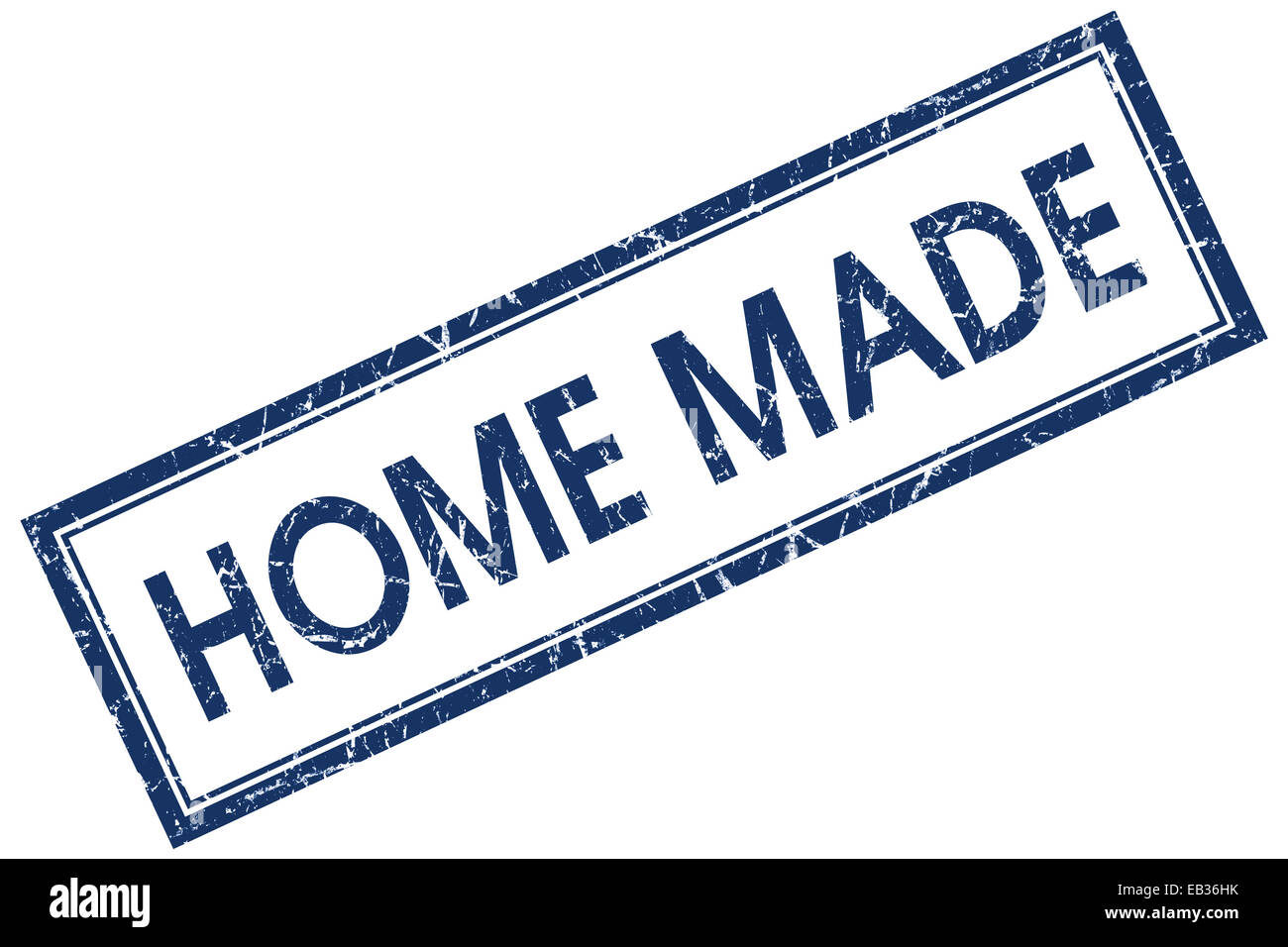 home made blue square stamp Stock Photo - Alamy