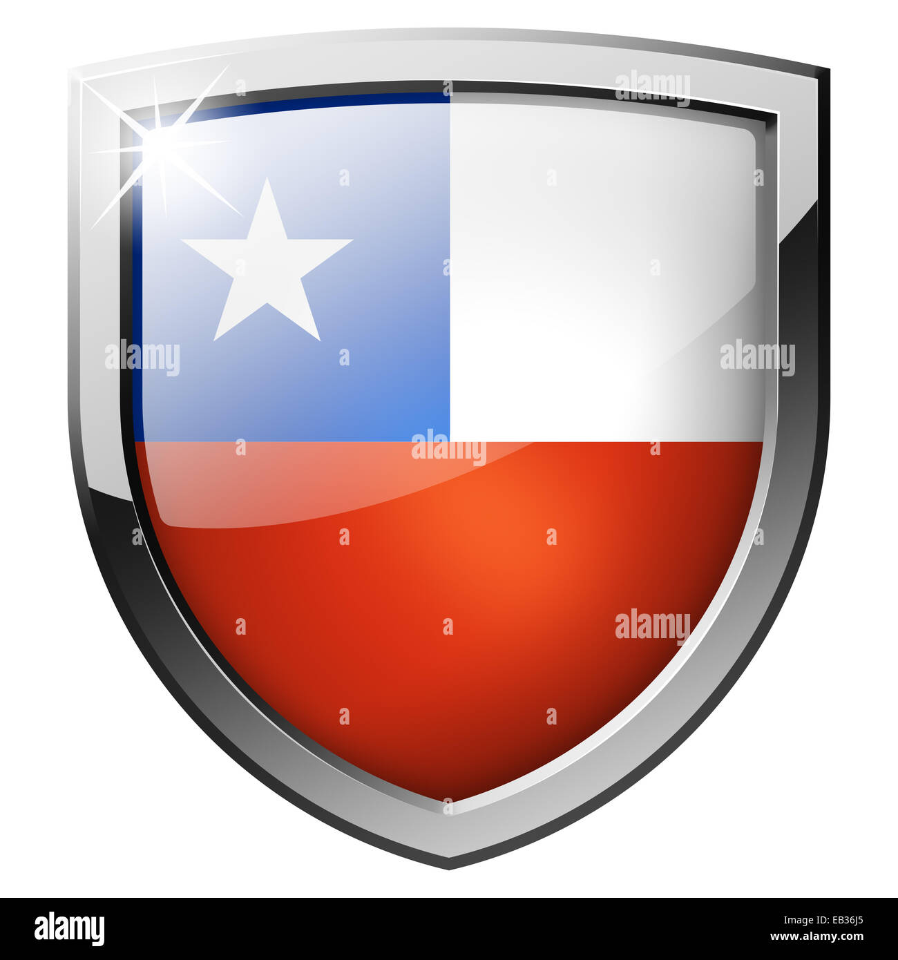 Flag chile realistic 3d Cut Out Stock Images & Pictures - Alamy