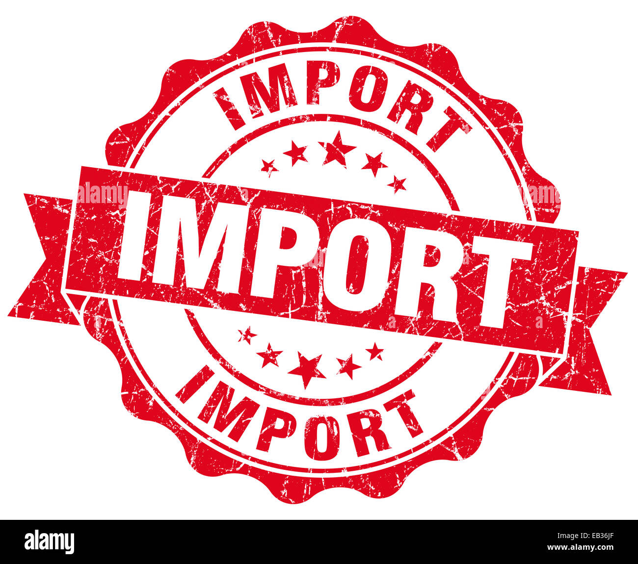 Import red grunge seal isolated on white background Stock Photo - Alamy