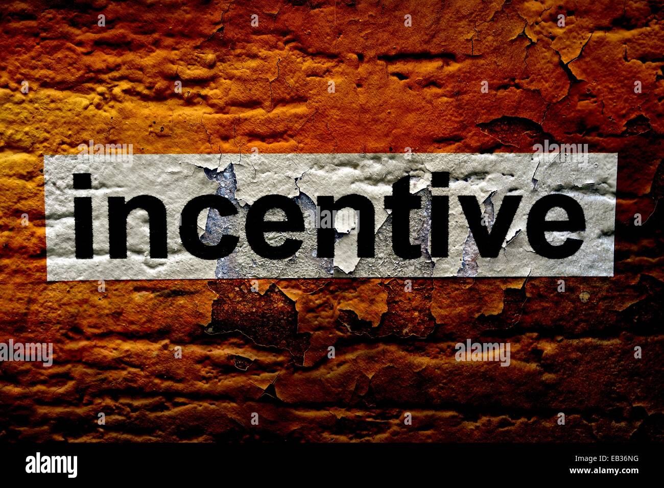 Incentive text on grunge background Stock Photo - Alamy
