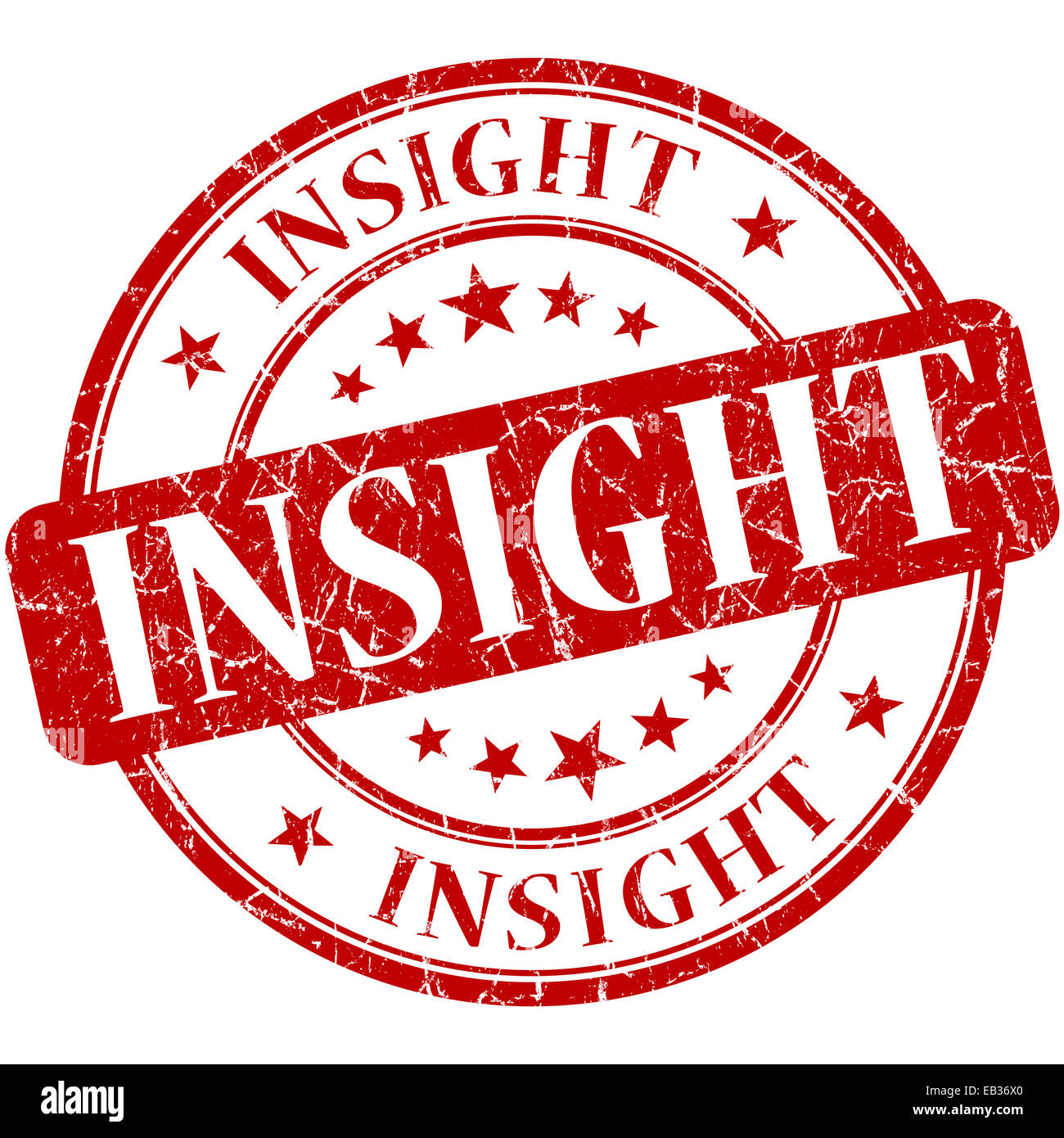 Insight red round grungy vintage rubber stamp Stock Photo - Alamy