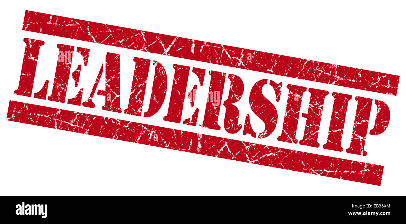 Leadership red square grunge textured stamp isolated on white Stock ...