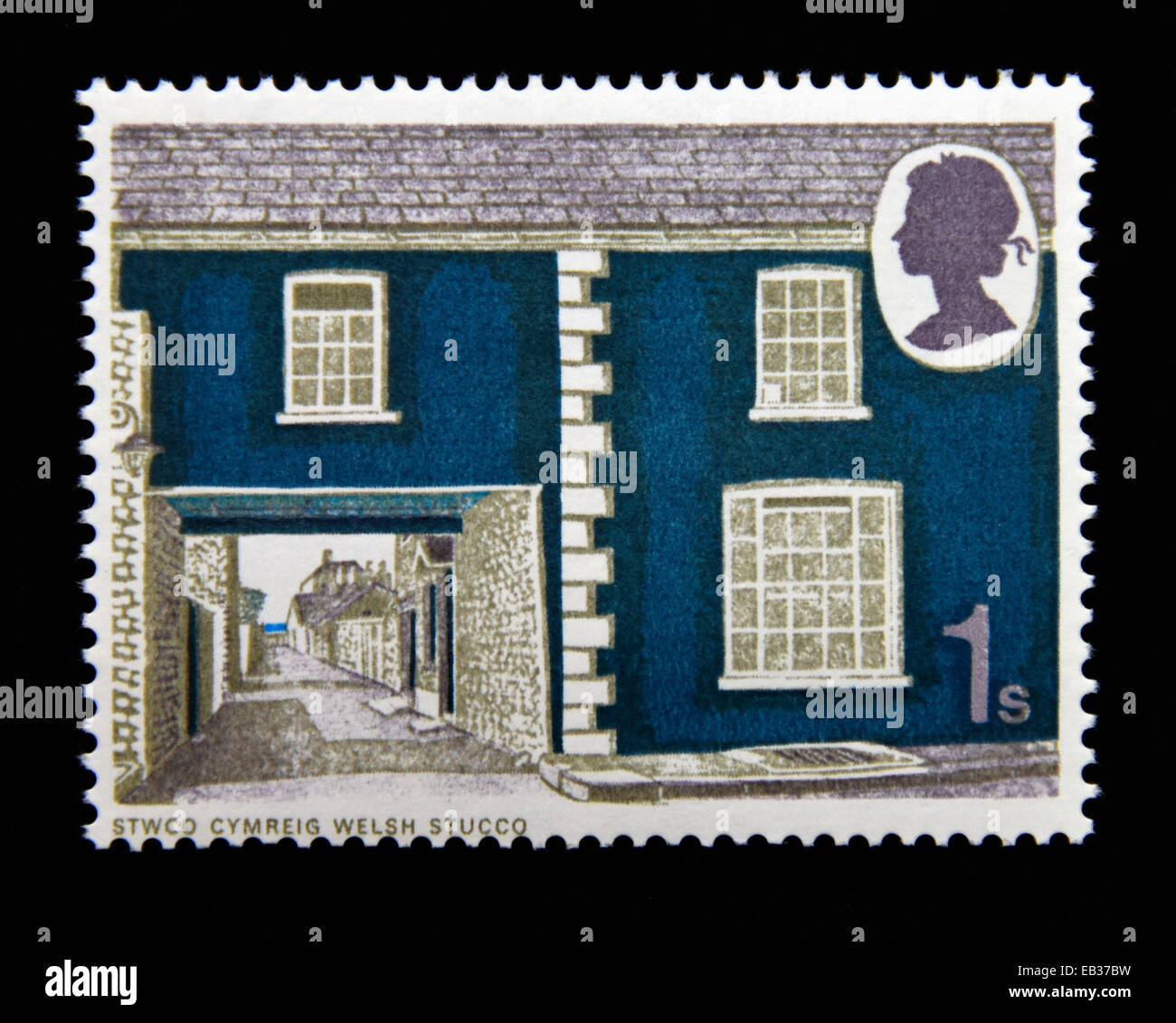 Postage stamp. Great Britain. Queen Elizabeth II. British Rural ...