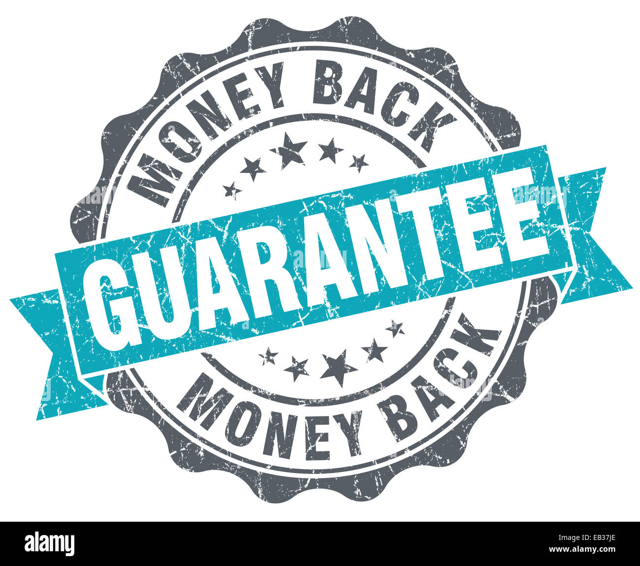 Money back guarantee blue grunge retro style isolated seal Stock Photo ...