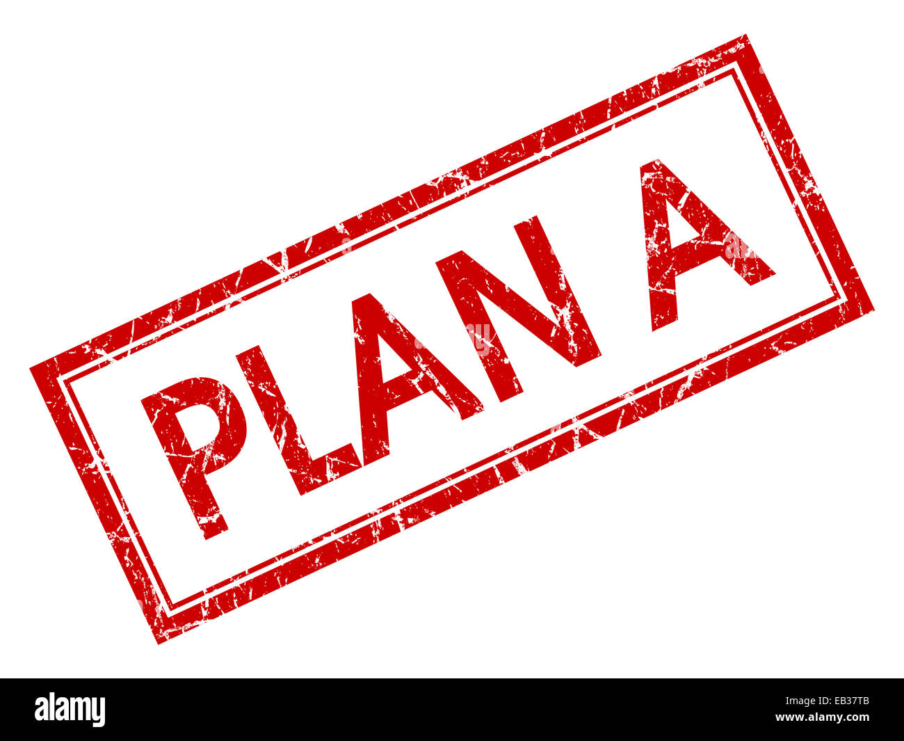 Plan A red square grungy stamp isolated on white background Stock Photo ...