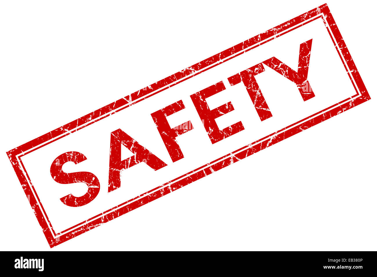 Safety red square grungy stamp isolated on white background Stock Photo ...