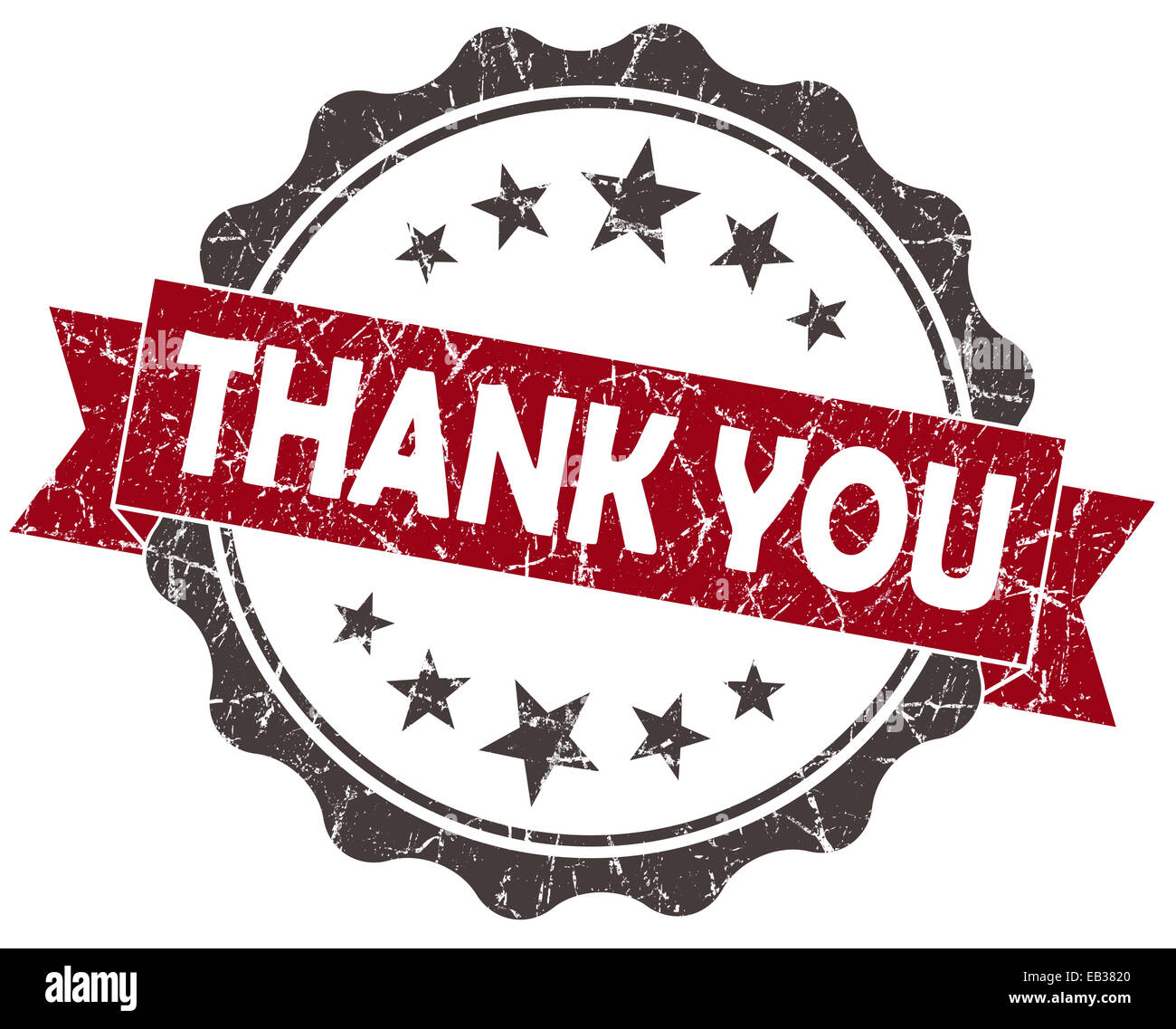 Thank YOU red grunge vintage seal isolated on white Stock Photo - Alamy