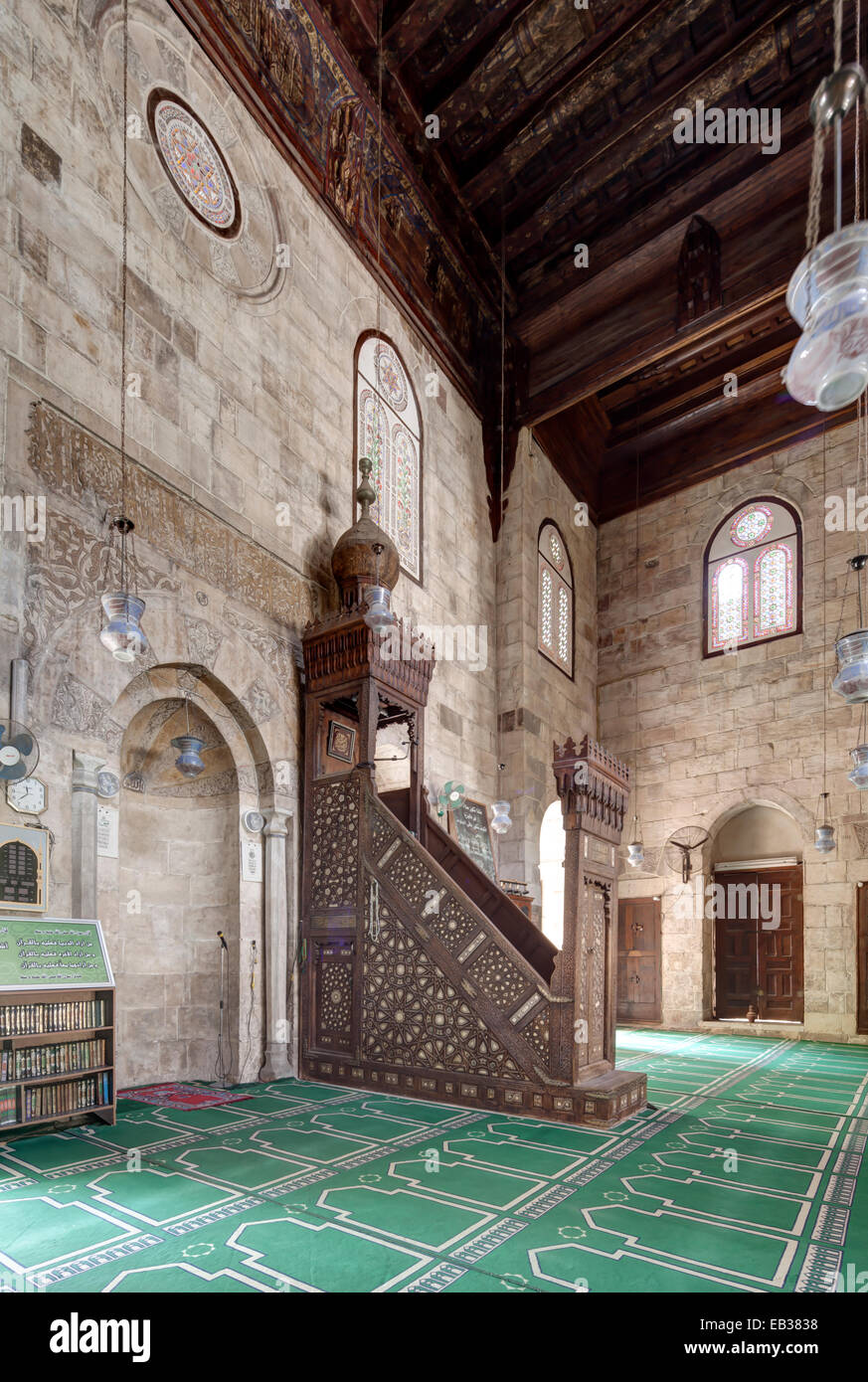 qibla iwan, Complex of Qaytbay, Qal'at al-Kabsh, Cairo, Egypt Stock ...