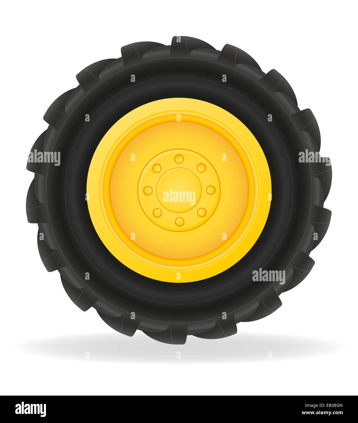 wheel for tractor illustration isolated on white background Stock Photo ...