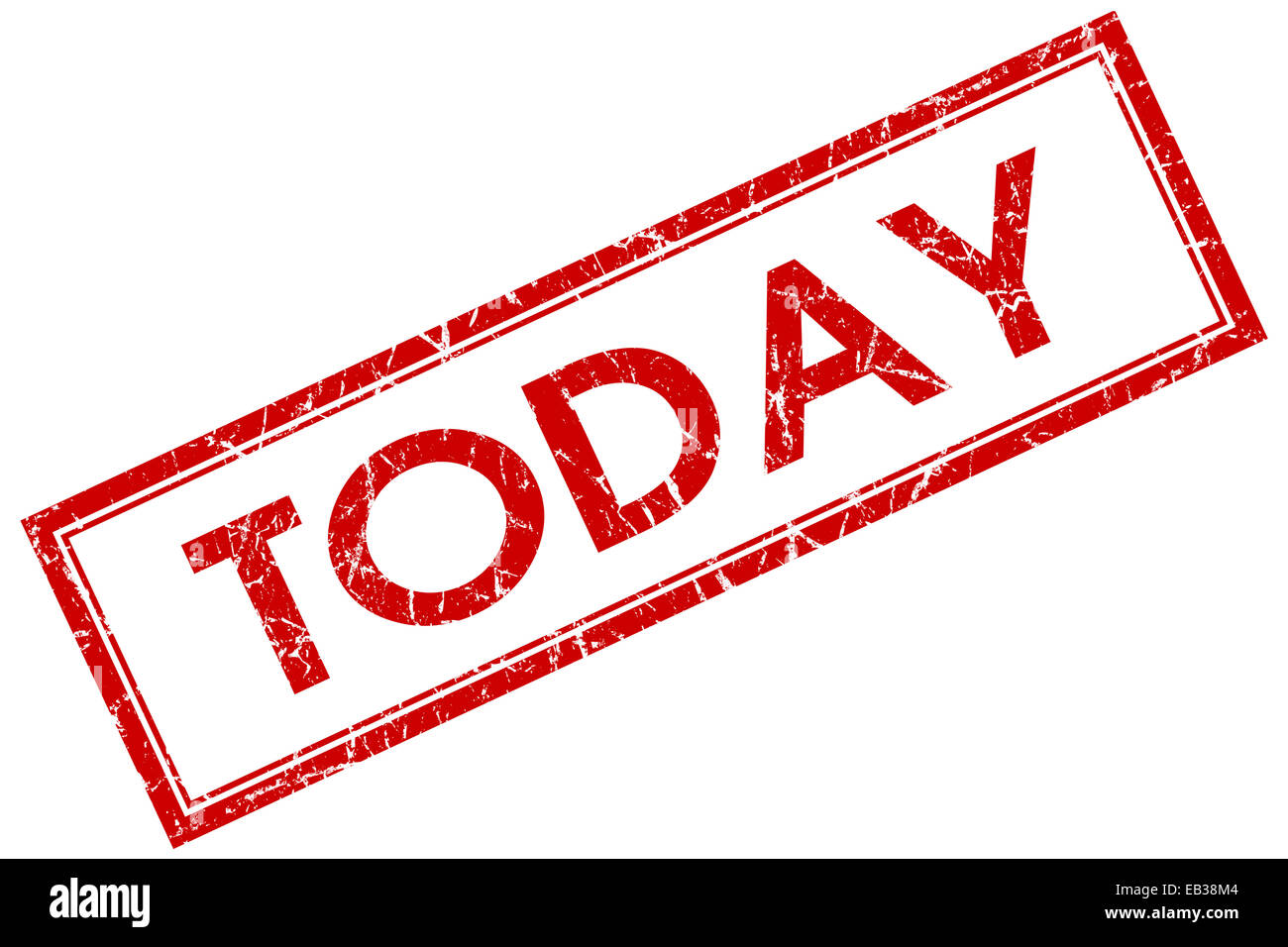 Today red square grungy stamp isolated on white background Stock Photo ...
