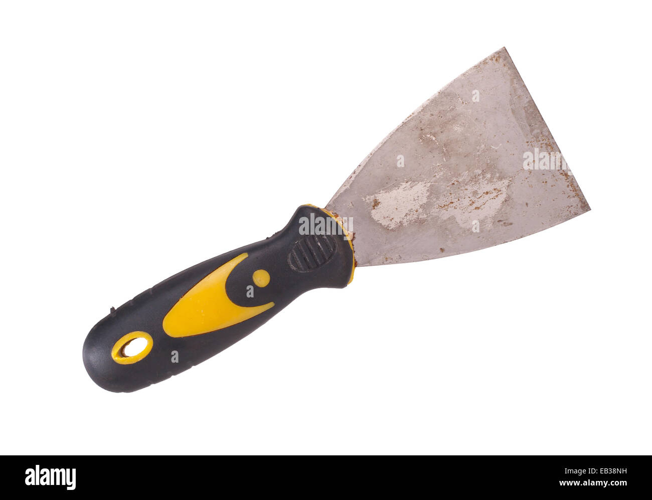 Old dirty and rusty scraper isolated on white background Stock Photo ...