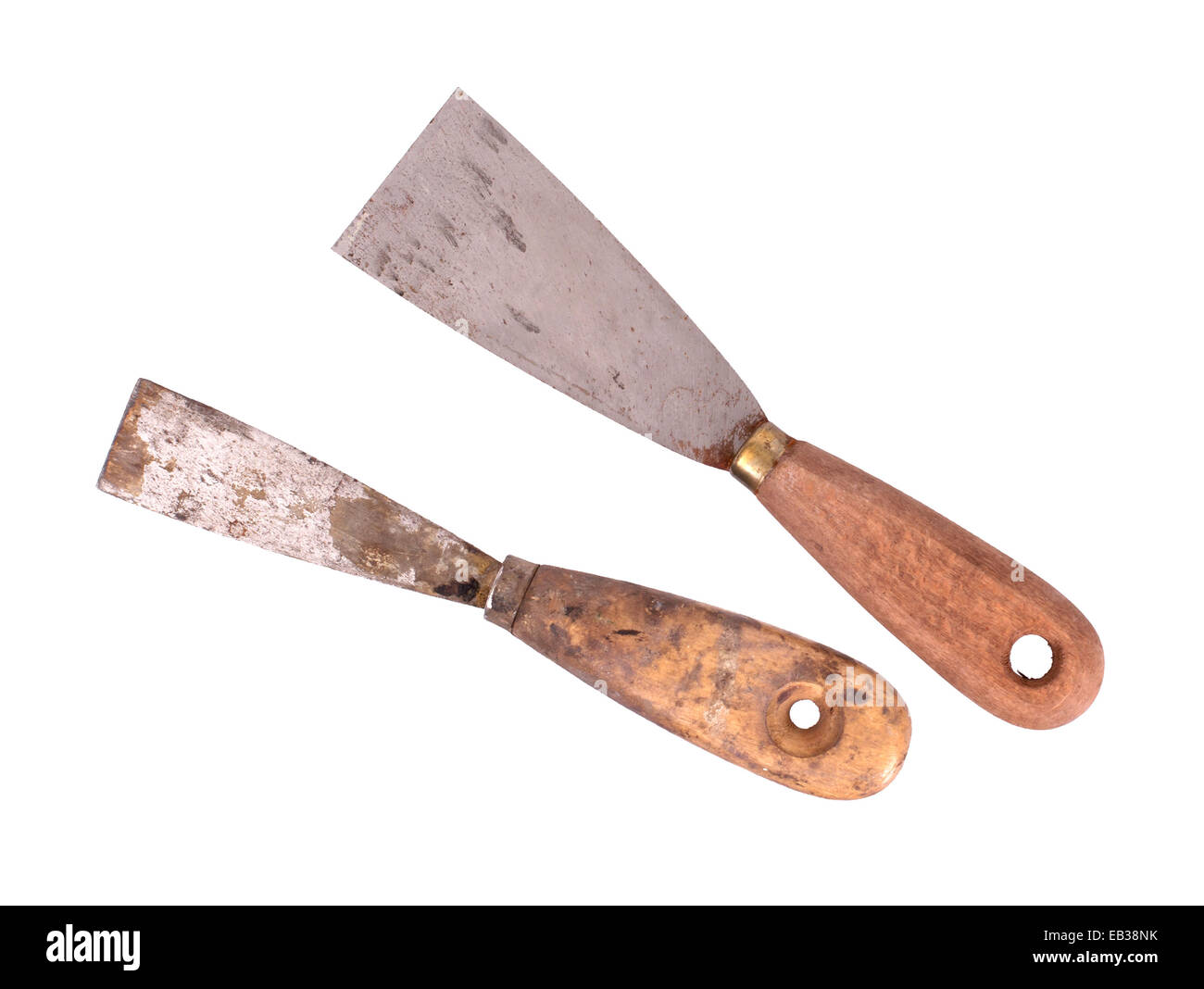 Old dirty and rusty scraper isolated on white background Stock Photo ...