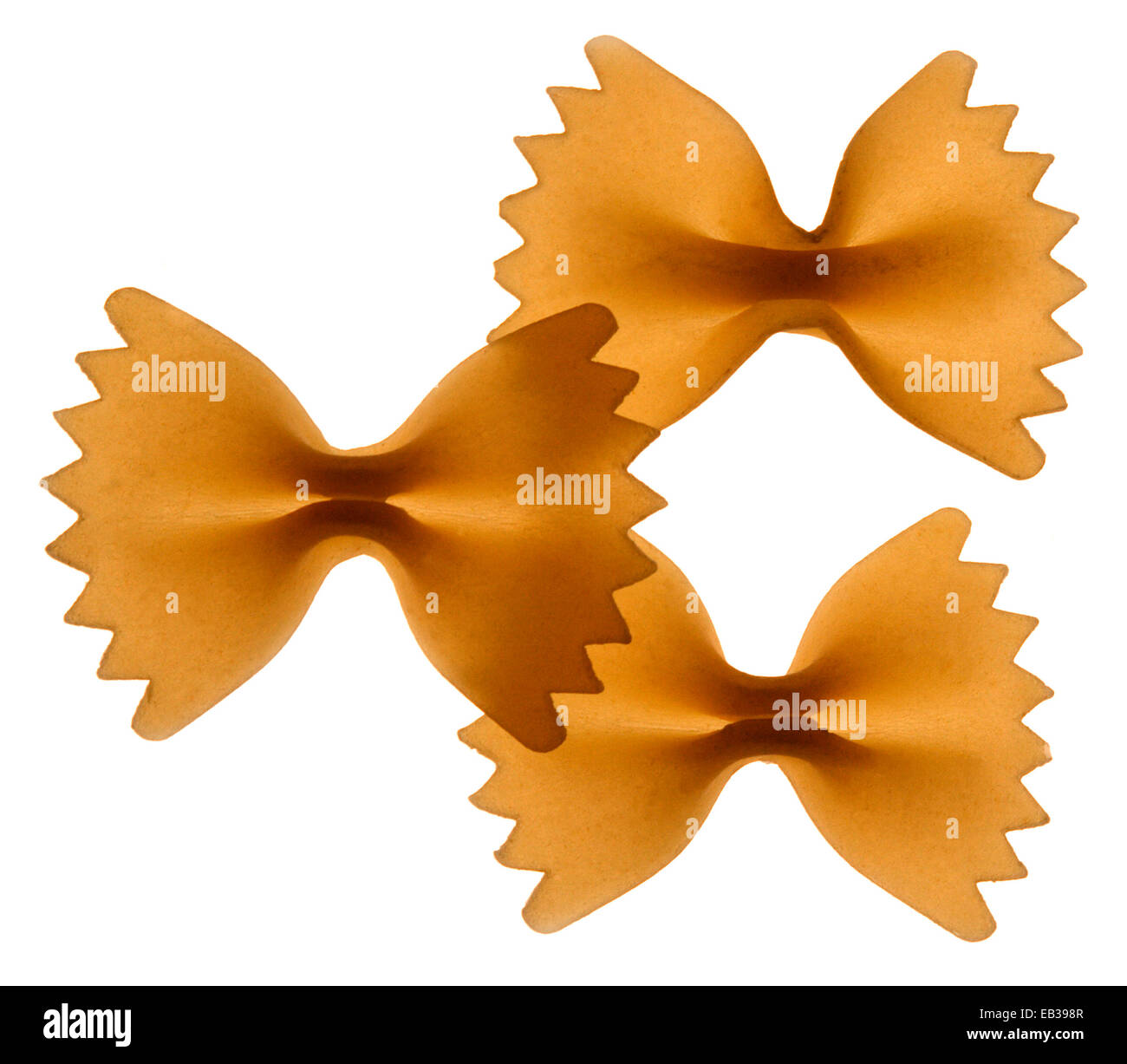 butterfly pasta on white background Stock Photo - Alamy