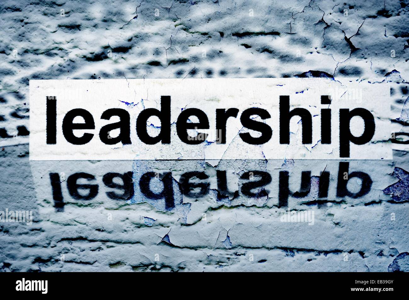 Leadership text on grunge background Stock Photo - Alamy