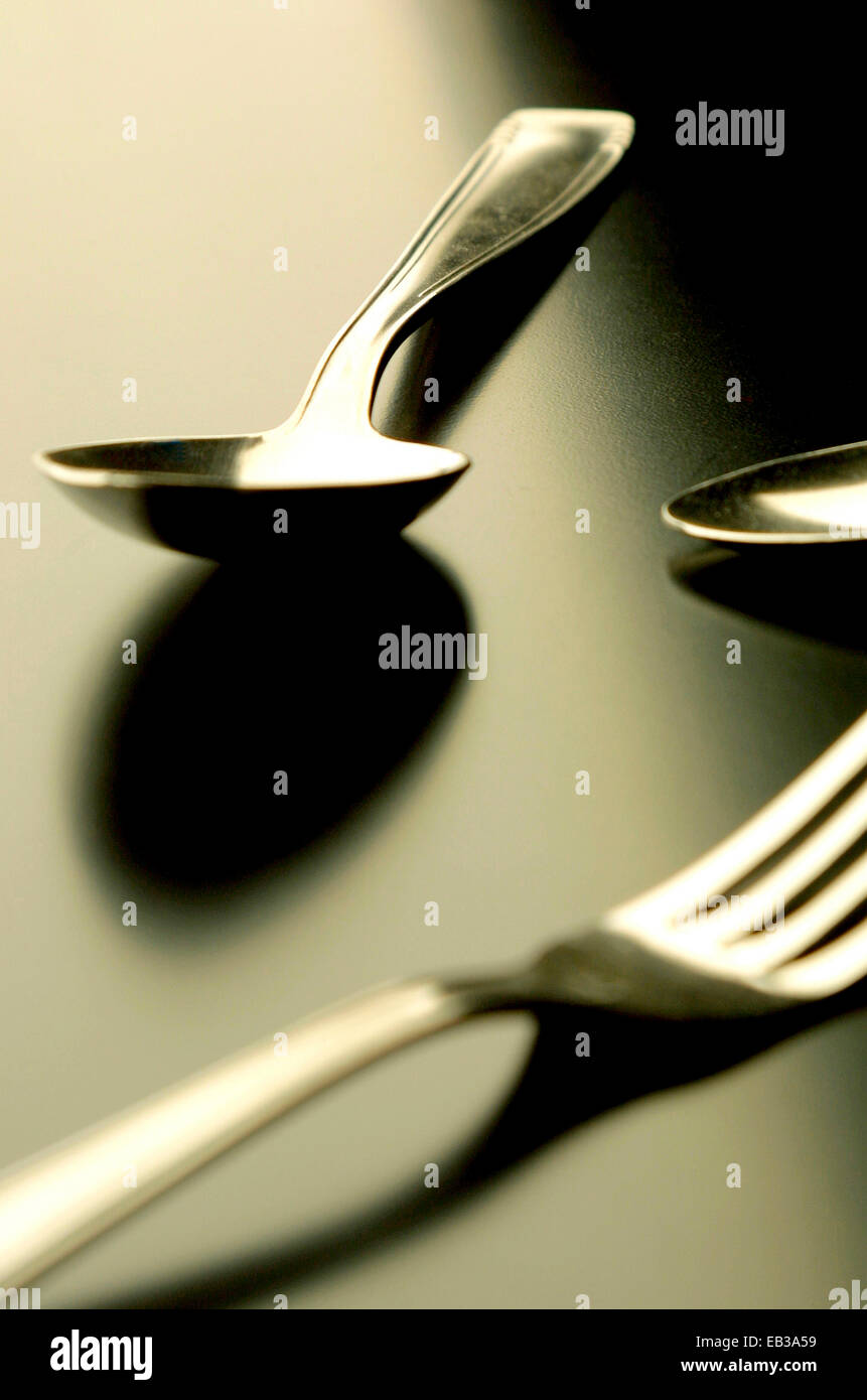 spoon and fork Stock Photo - Alamy