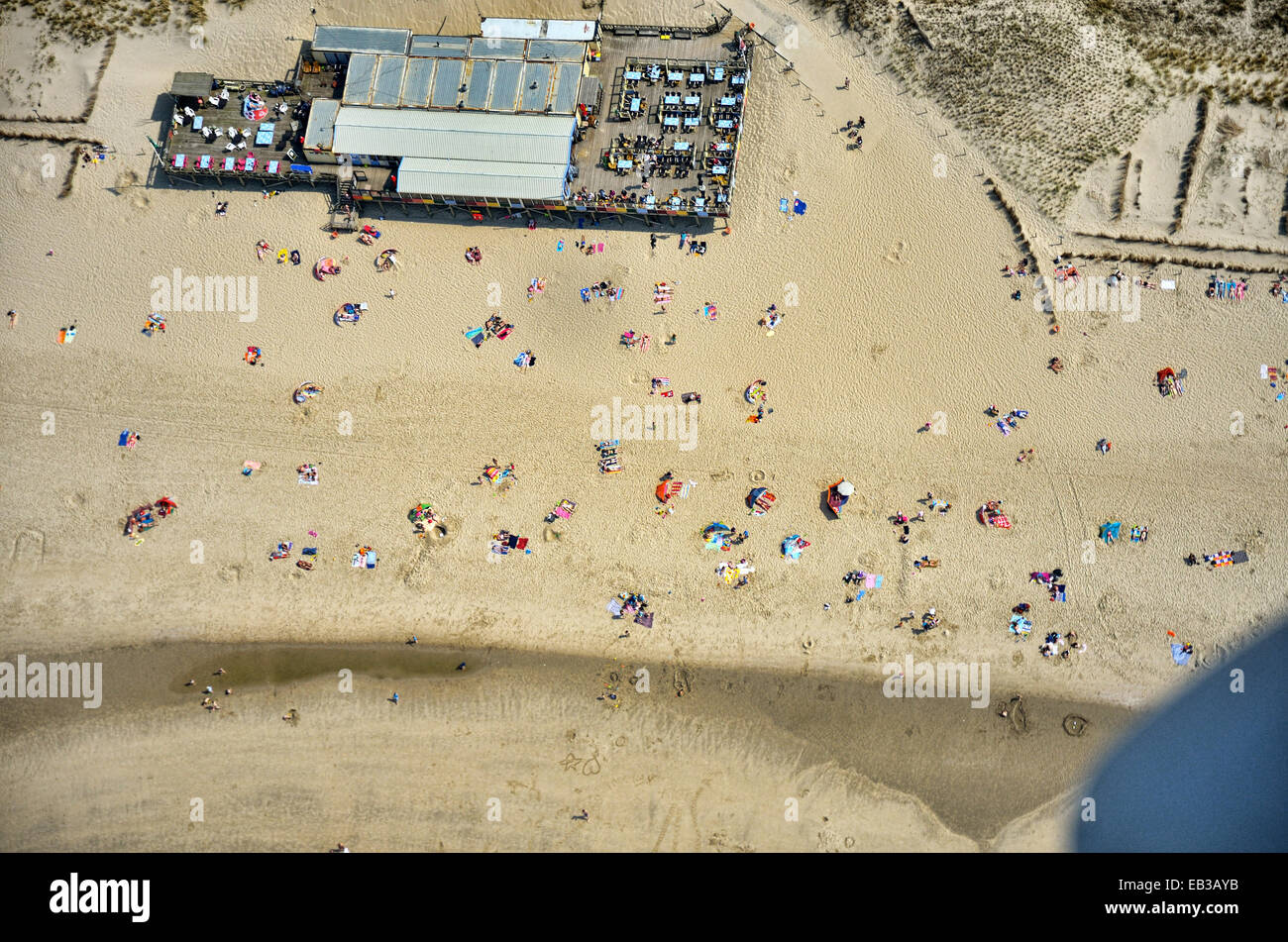 Aerial view of Callantsoog beach, North Holland, Netherlands Stock ...