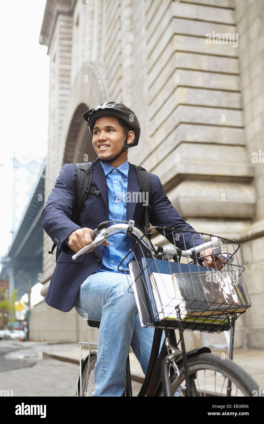 Man Riding Bike In Nyc