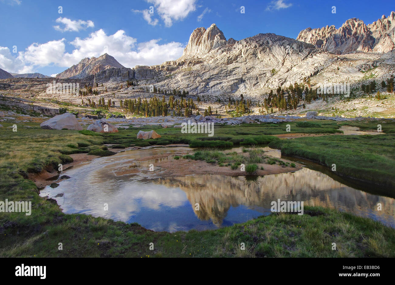 USA, California, Reflections in Miter Basin Stock Photo - Alamy