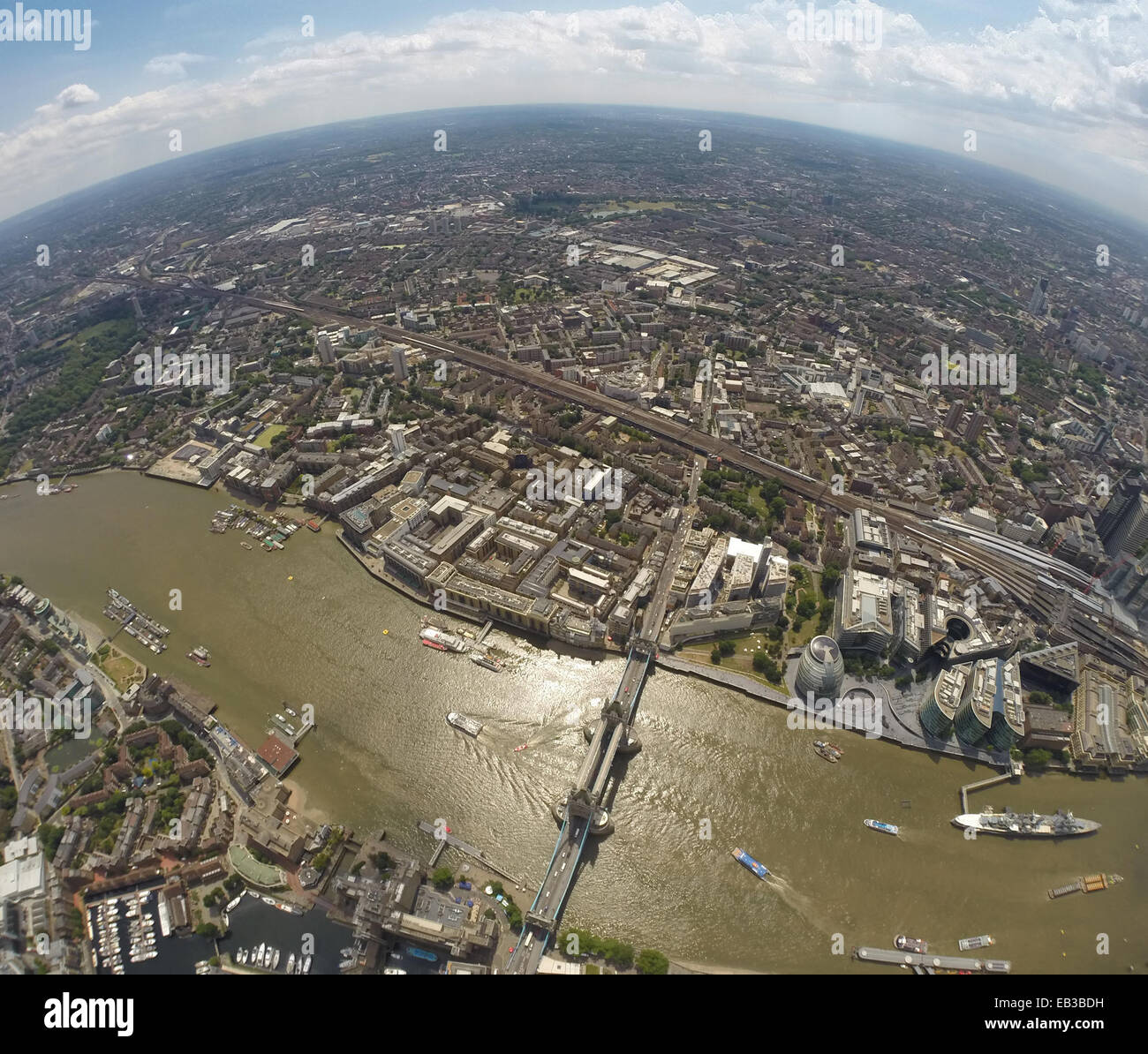 Aerial view tower bridge hi-res stock photography and images - Alamy