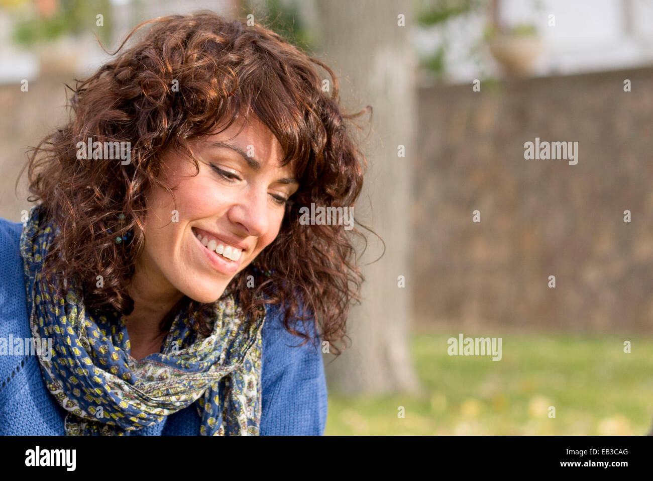 Portrait of a beautiful woman smiling Stock Photo - Alamy
