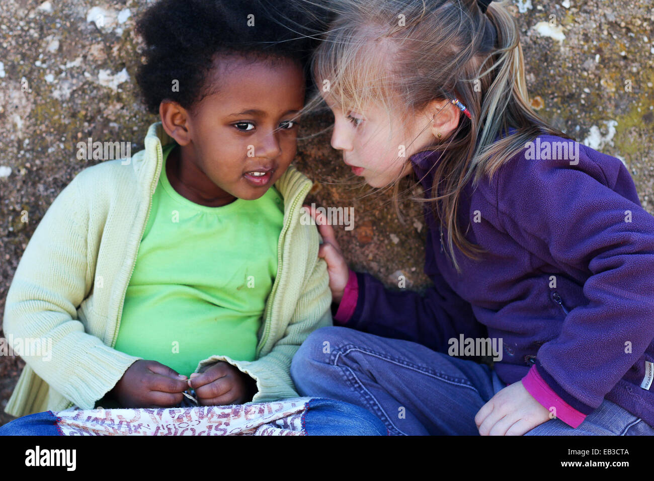Two girls talking to each other hi-res stock photography and images - Alamy