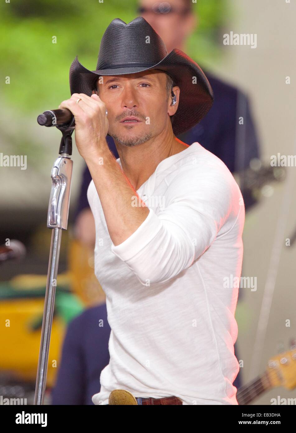 Tim McGraw performing live on 'The Today Show' at the Rockefeller Plaza ...